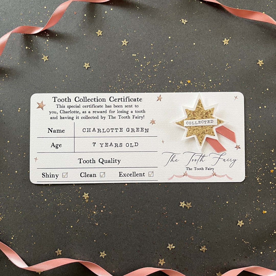 The Tooth Collection Certificate - Etsy