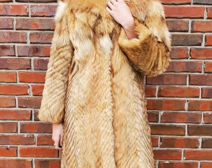 Vintage German Full Length Fox Fur Coat - Etsy