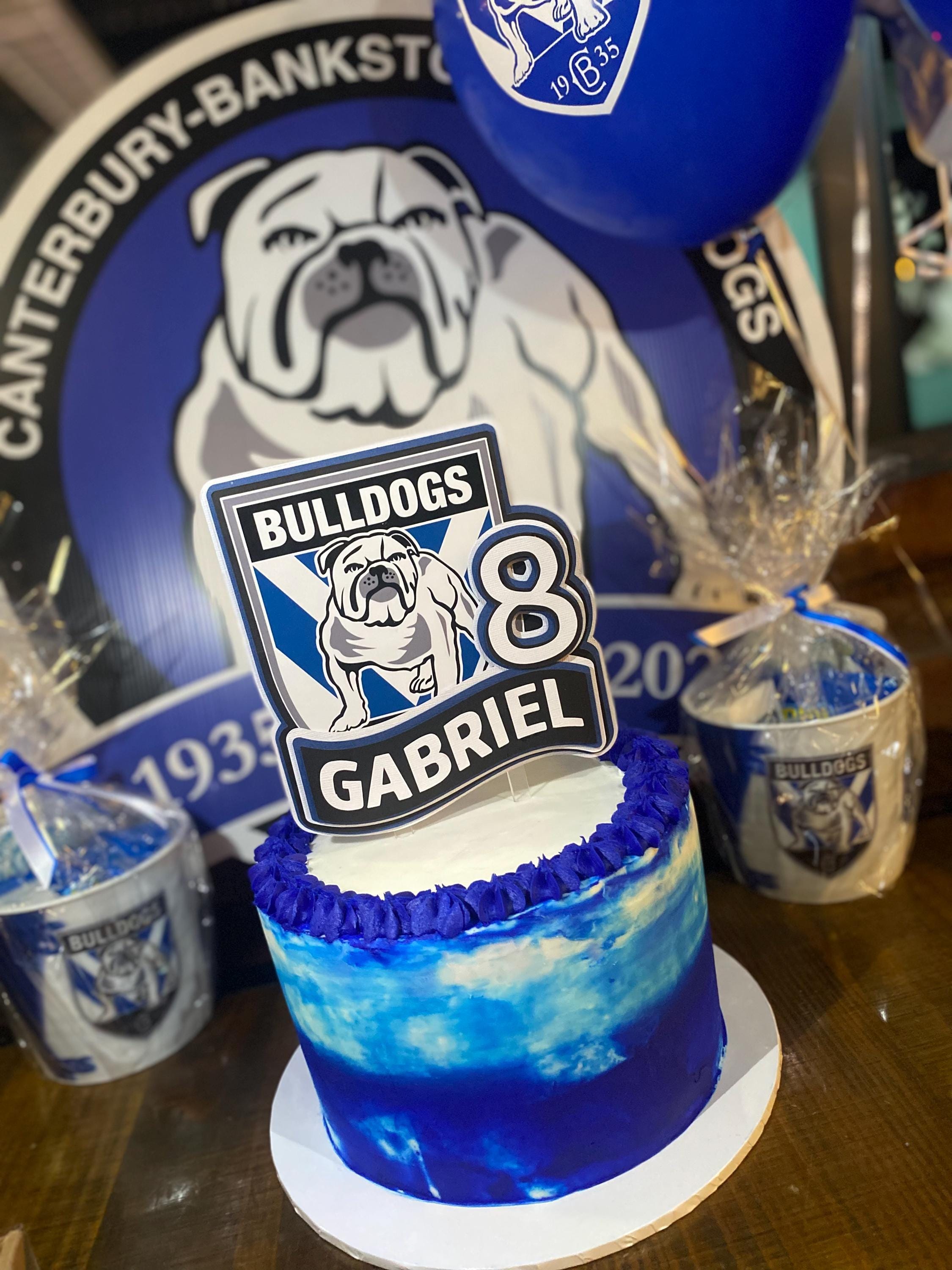 Personalized Bulldogs Cake Topper: NRL Canterbury Bankstown, Edible ...