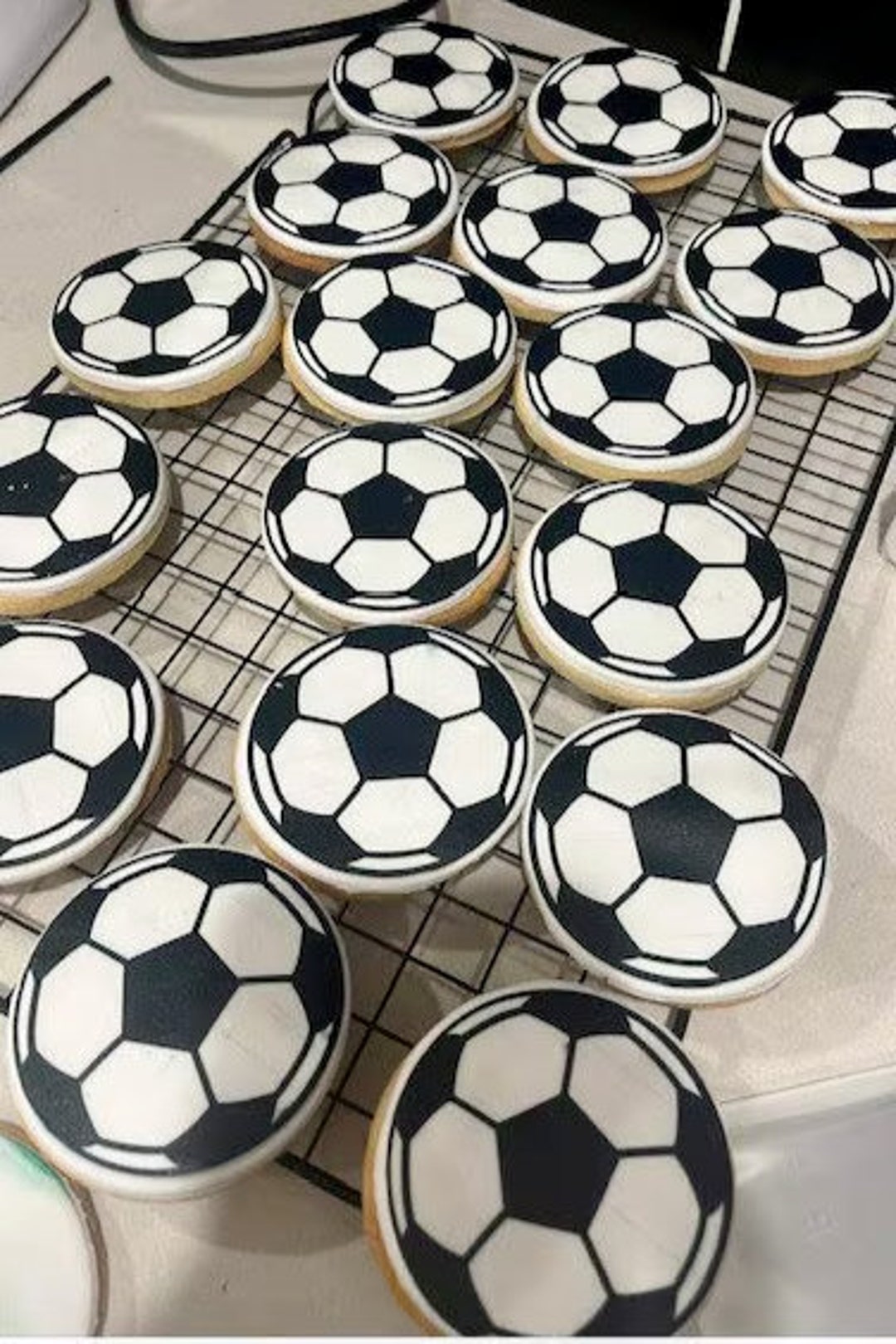 Pre Cut Soccer Ball Edible Icing Images for Cakes, Cupcakes or Cookies ...