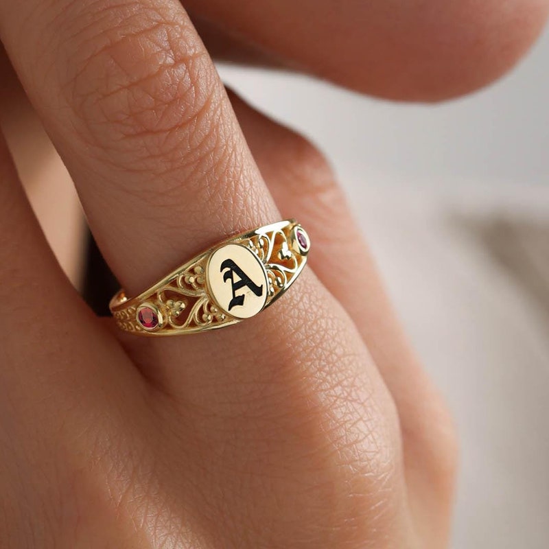 Initial Rings - Etsy