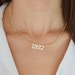 Year Necklace , Date Necklace , Gold Name Necklace , Personalized ...