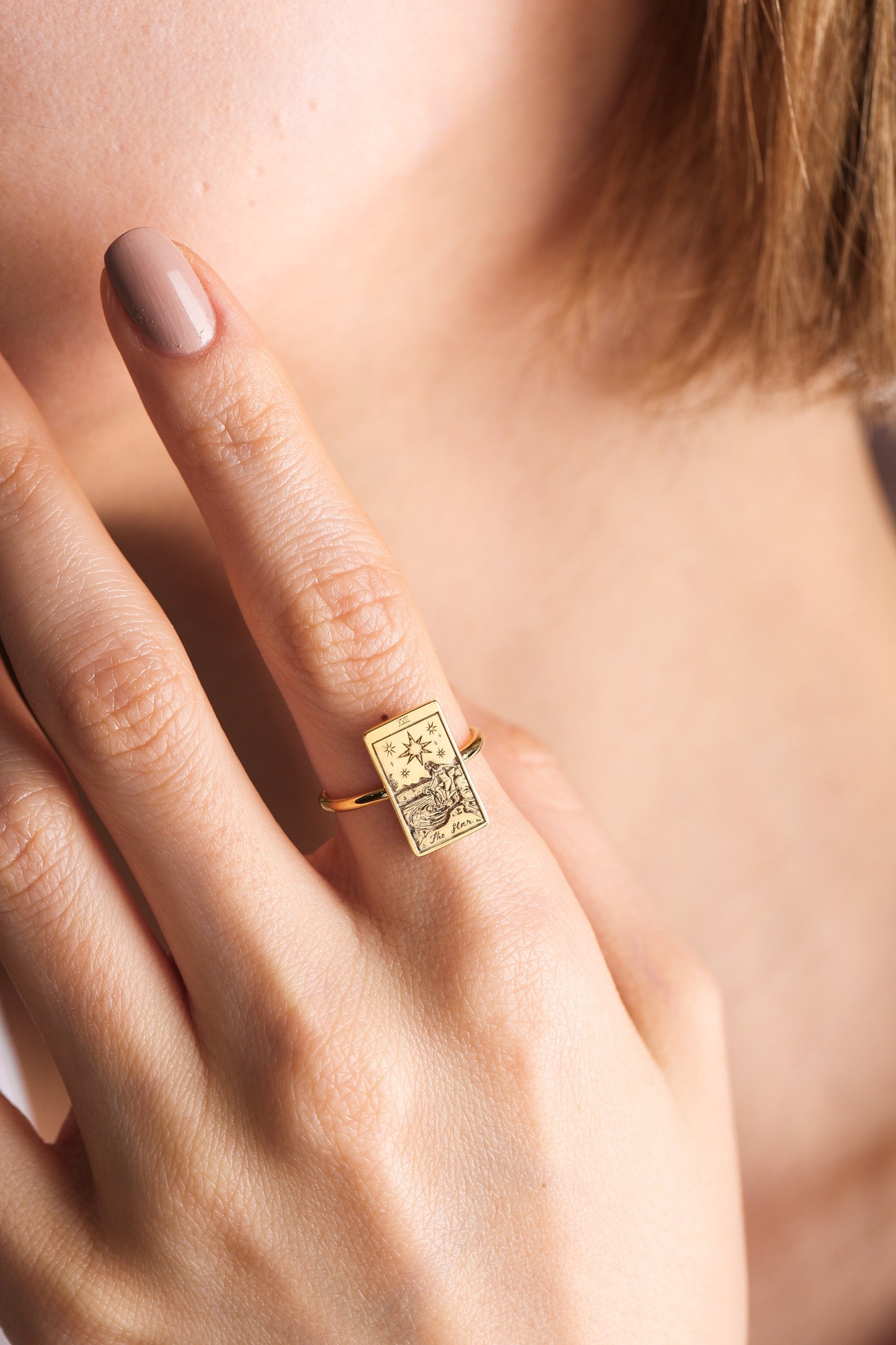 Tarot Card Ring Gift for Her gift for Darling tarot Ring - Etsy