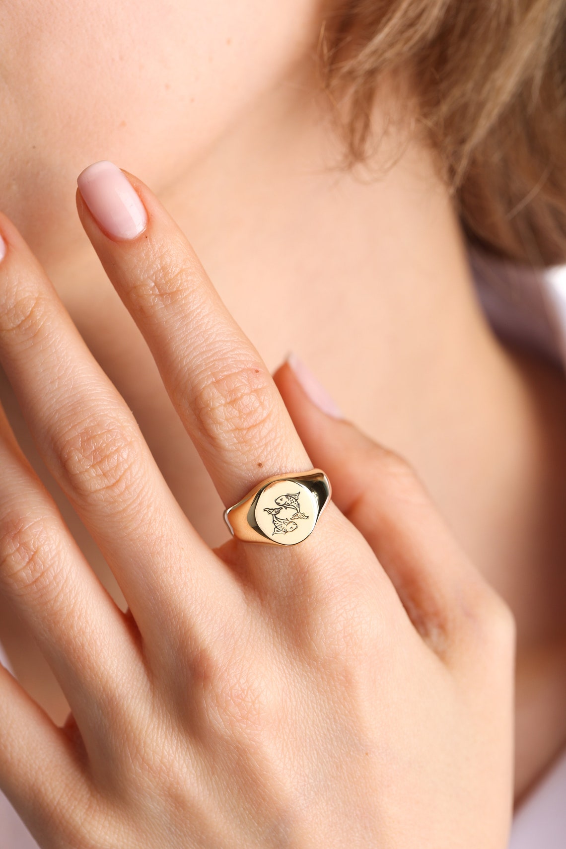Zodiac Ring Zodiac Signet Ring Gold Signet Ring Astrology - Etsy