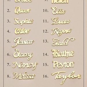 14K Solid Gold Name Necklace , Gold Name Necklace , Mothers Day Gift ...