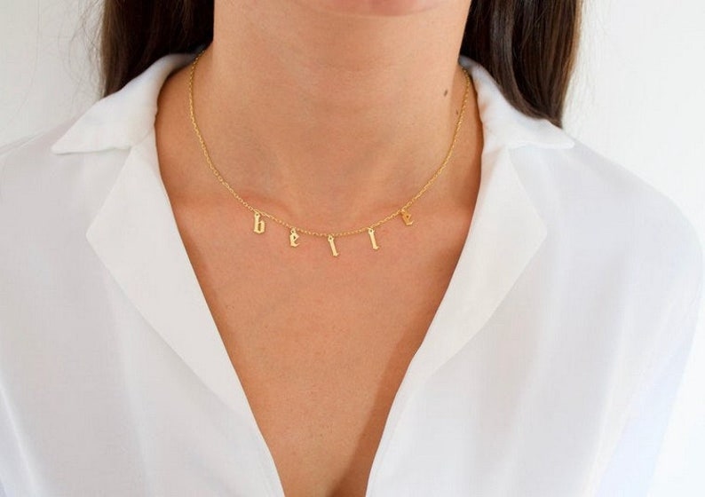 Name Choker , Initial Name Necklace , Personalized Choker Necklace ...