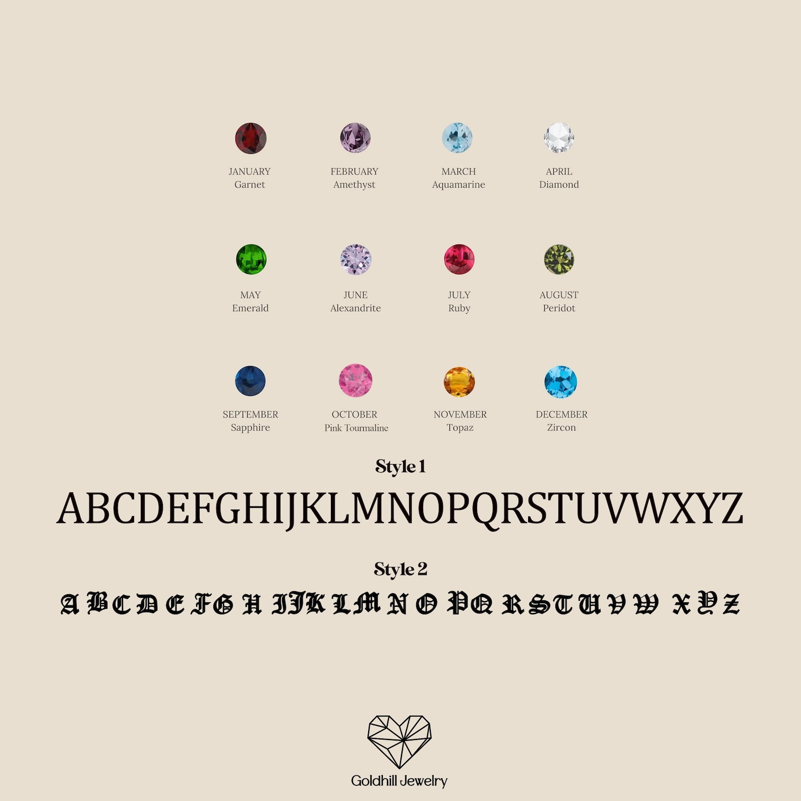 Birthstone Signet Ring , Initial Ring, Personalized Ring for Women ...