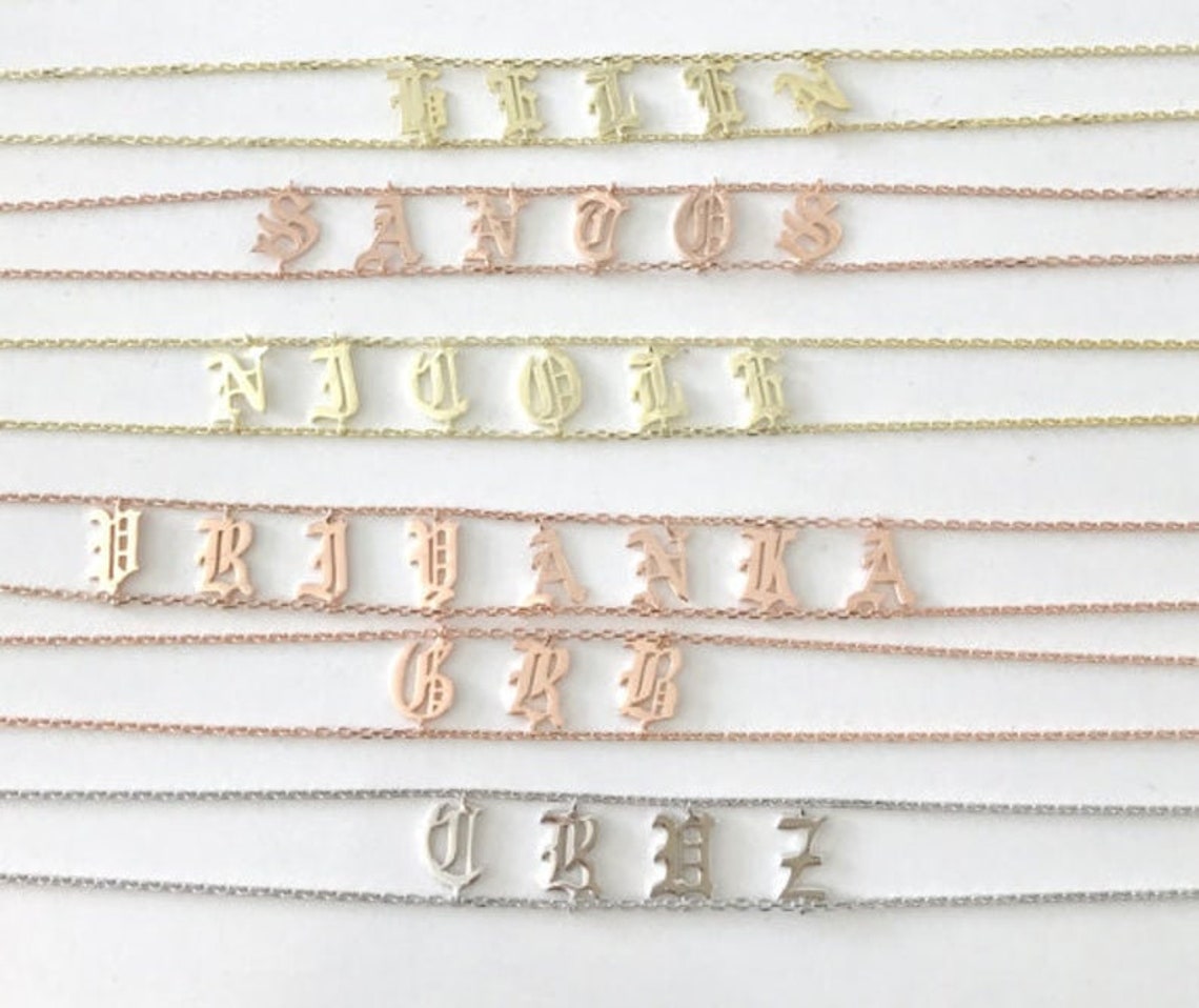 Choker Name Necklace Gold Name Choker Name Necklace Name - Etsy