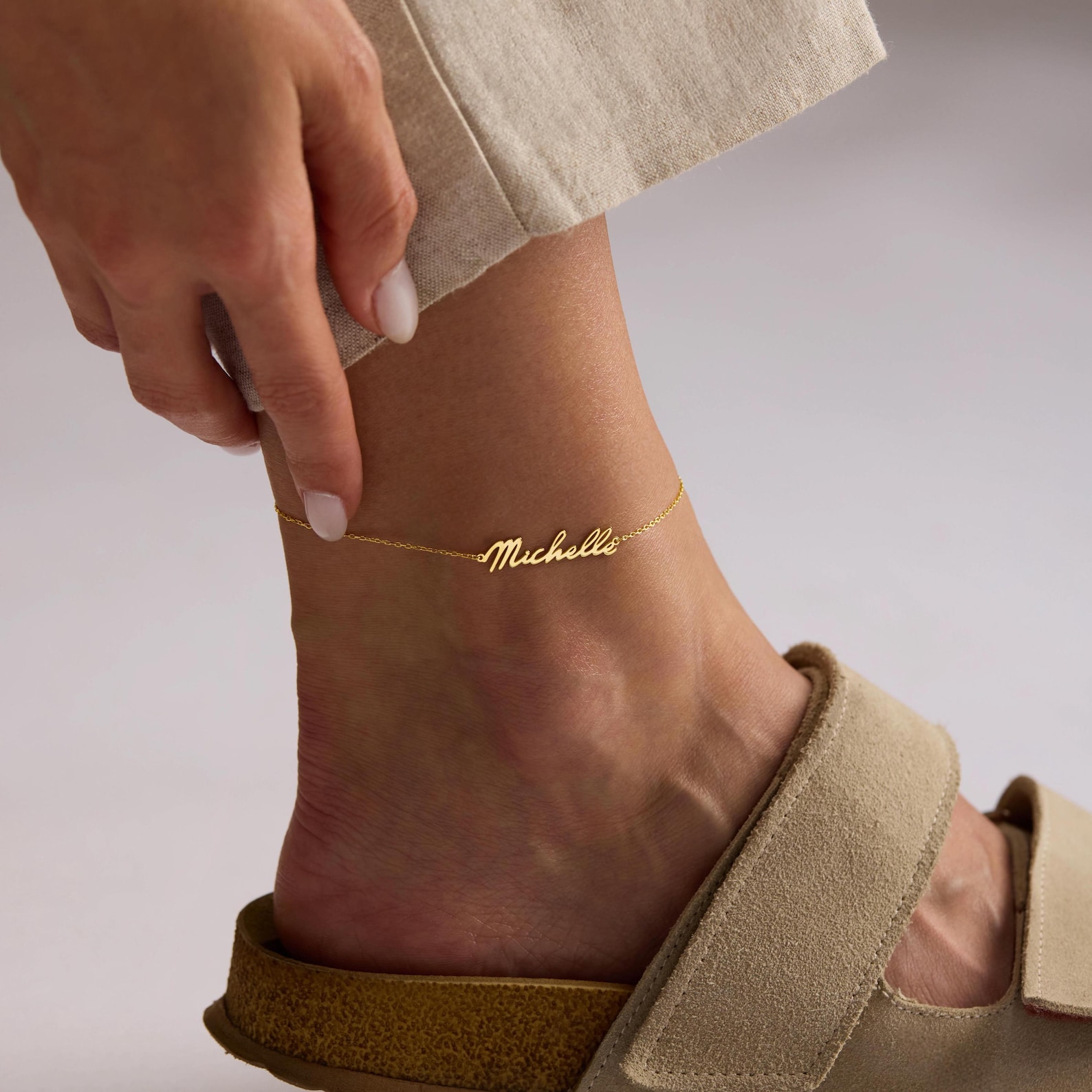 Name Anklet , Initial Anklet , Custom Silver Anklet , Custom Anklet ...