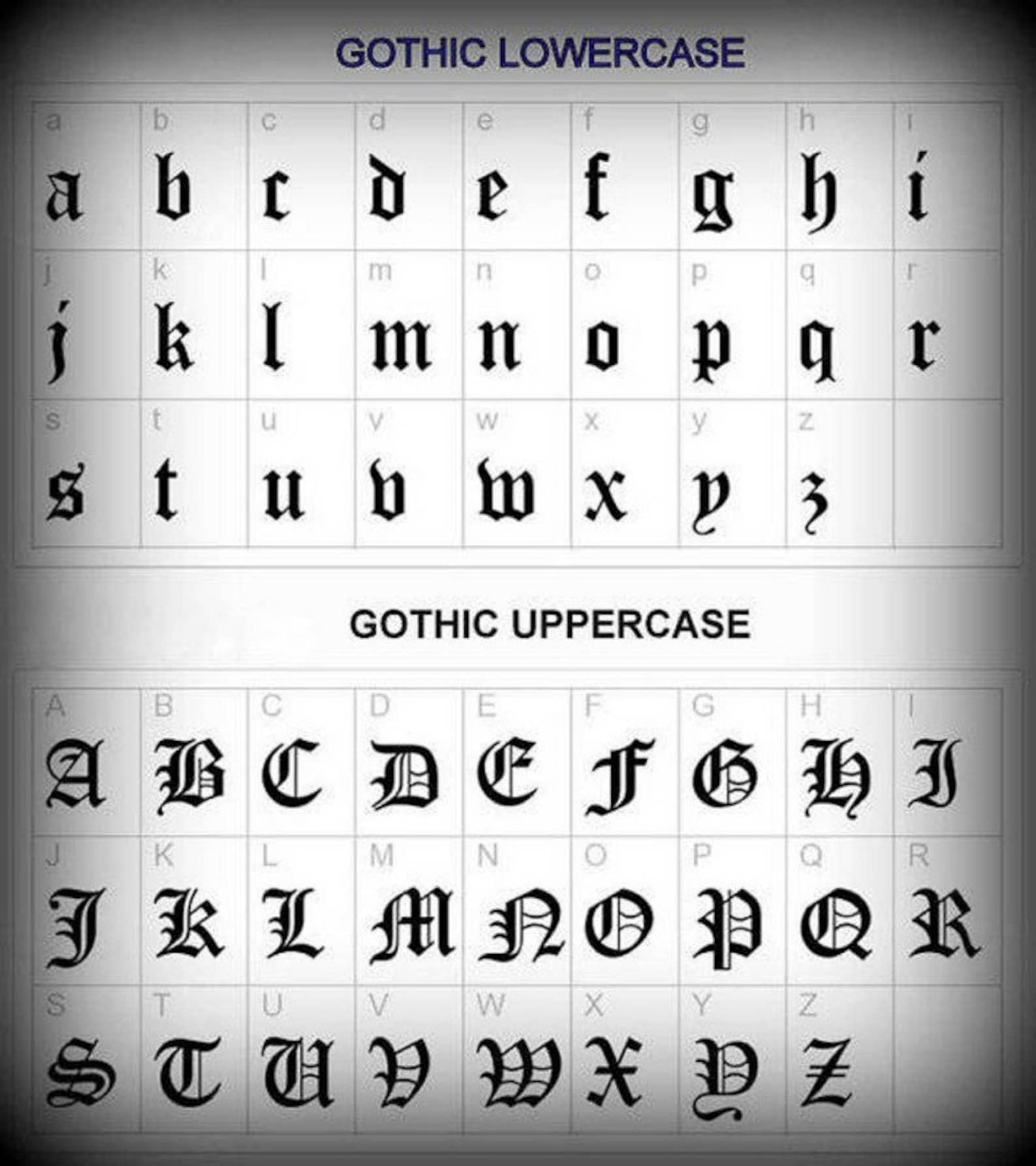 Old English Inital Necklace Gothic İnitial Necklace Old | Etsy