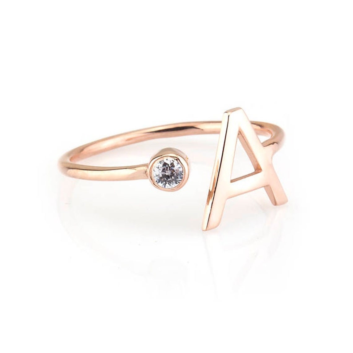 Initial Ring Gold Initial Ring Gold Name Ring - Etsy