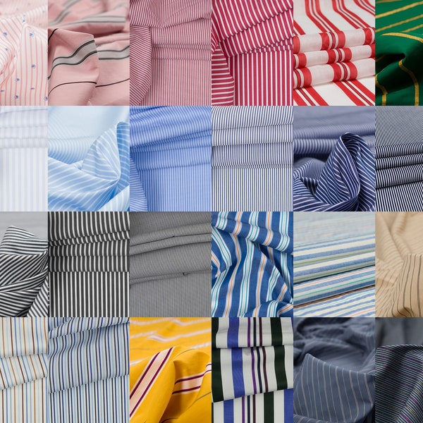 Organic Cotton Striped Fabric - Etsy