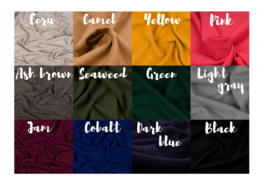 Solid Heavy Weight Anti-pill Fleece Fabric Sold by the Yard 59 Width ...