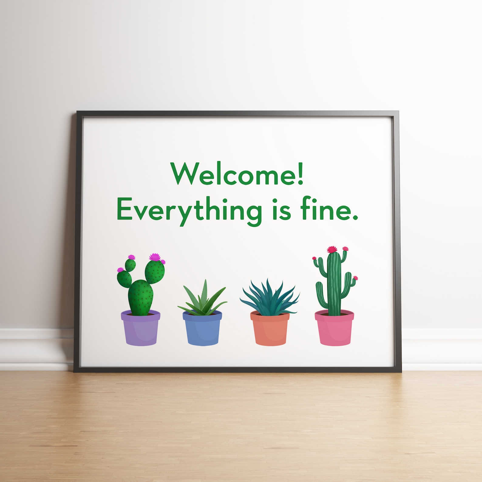 Welcome! Everything is Fine. - the Good Place Art Print - Wall Art ...