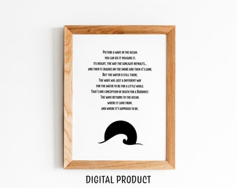 The Wave Returns to the Ocean the Good Place Art Print | Etsy