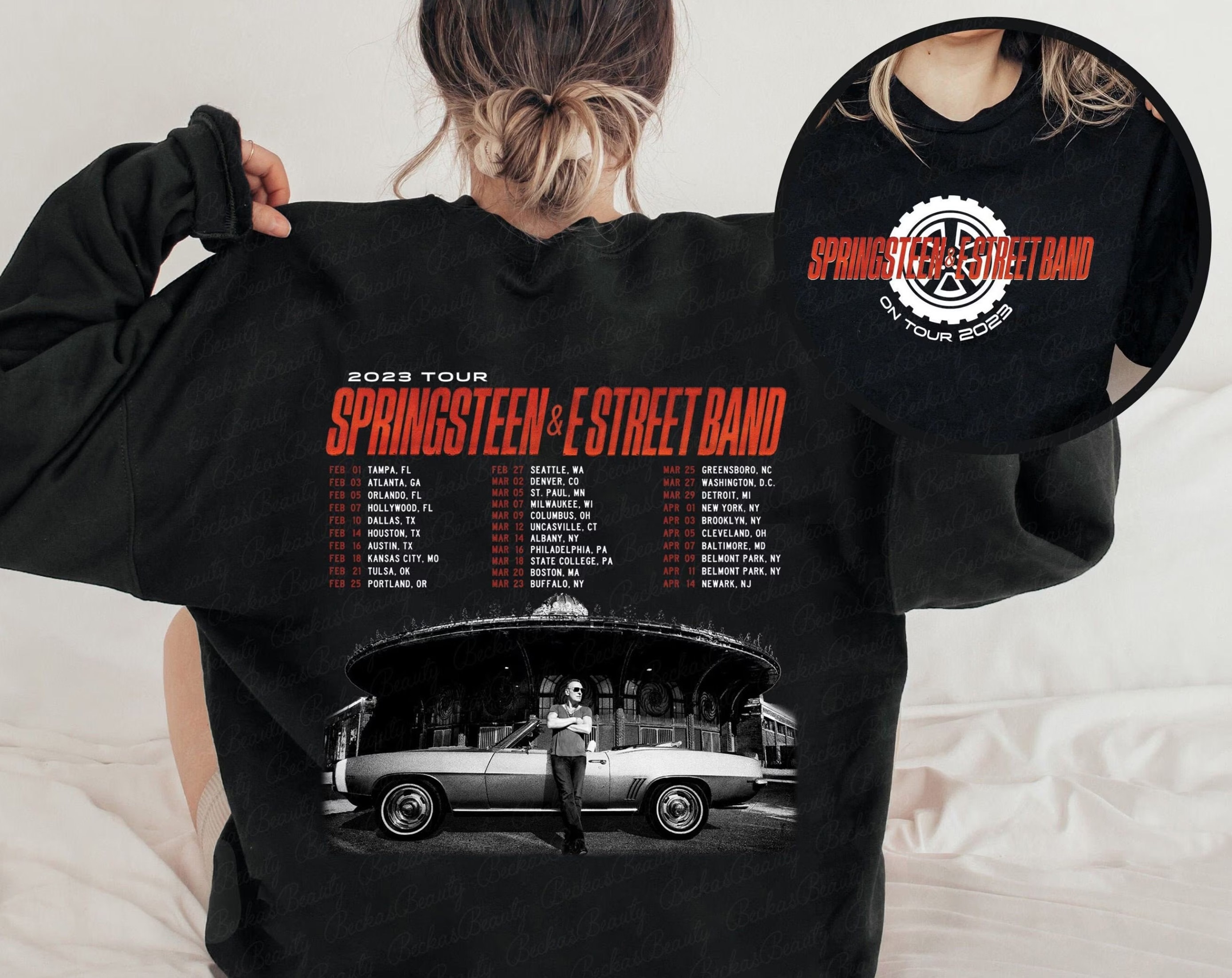 Bruce Springsteen 2023 Tour Shirt, Springsteen N E Street Band Tour