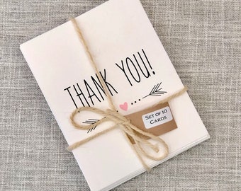 Thank You Flash Card Greeting Card set of 3 - Etsy