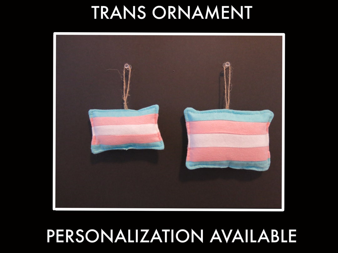 Personalized Transgender Pride Flag Ornament, LGBTQ Christmas Gift - Etsy
