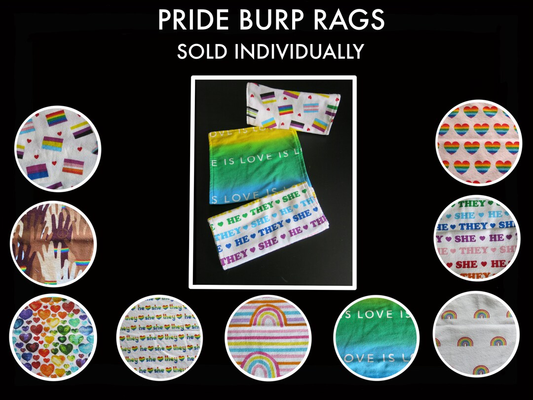 Pride Burp Rag L LGBTQ Baby Gift L Pride Baby Gift L LGBTQ Baby Shower ...