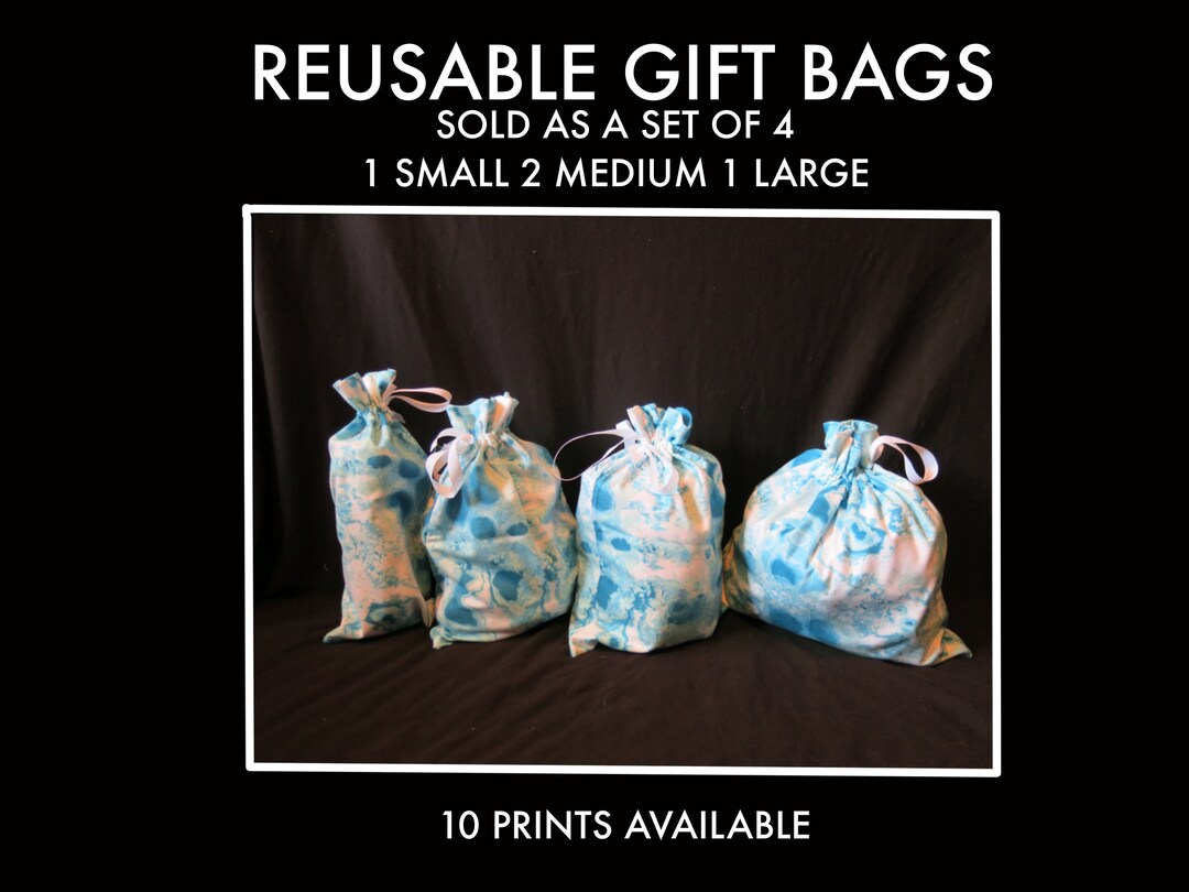 Reusable Gift Bag L Gift Bag L Fabric Gift Bag L Eco Friendly Gift Bag ...