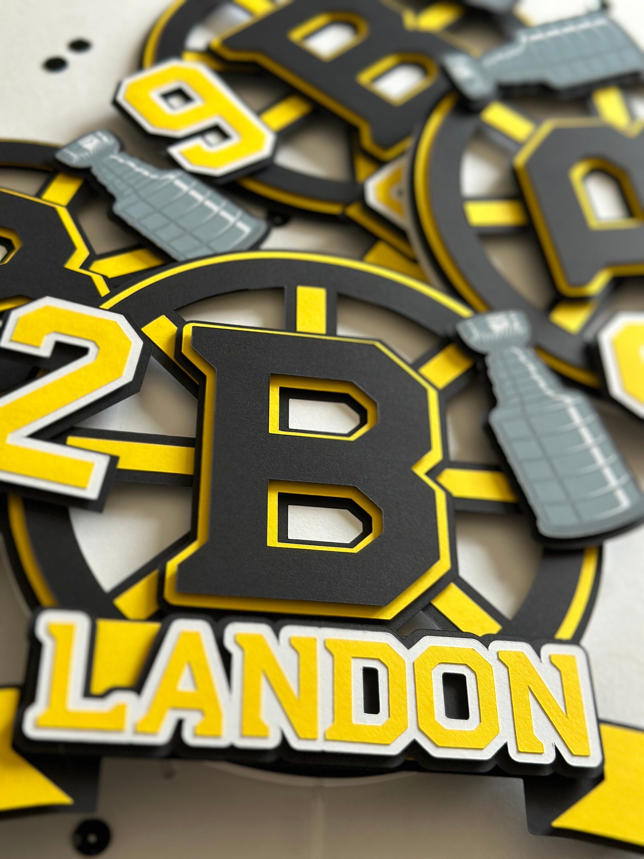 Bruins Birthday Cake Top, Happy Birthday Topper, NHL Birthday ...