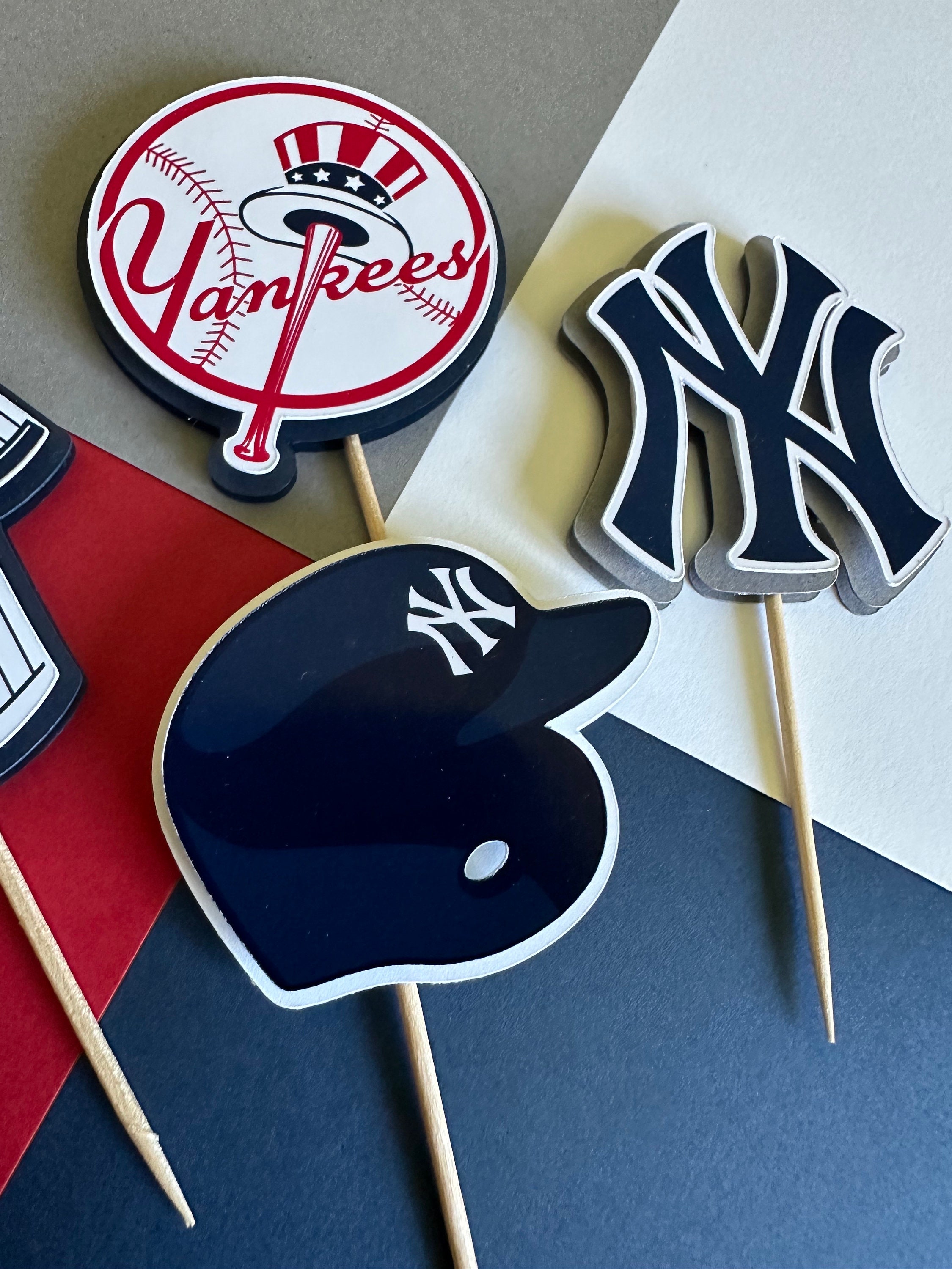 Bronx Bombers Birthday Cupcake Toppers, Cake Top, MLB Decorations, NYY ...