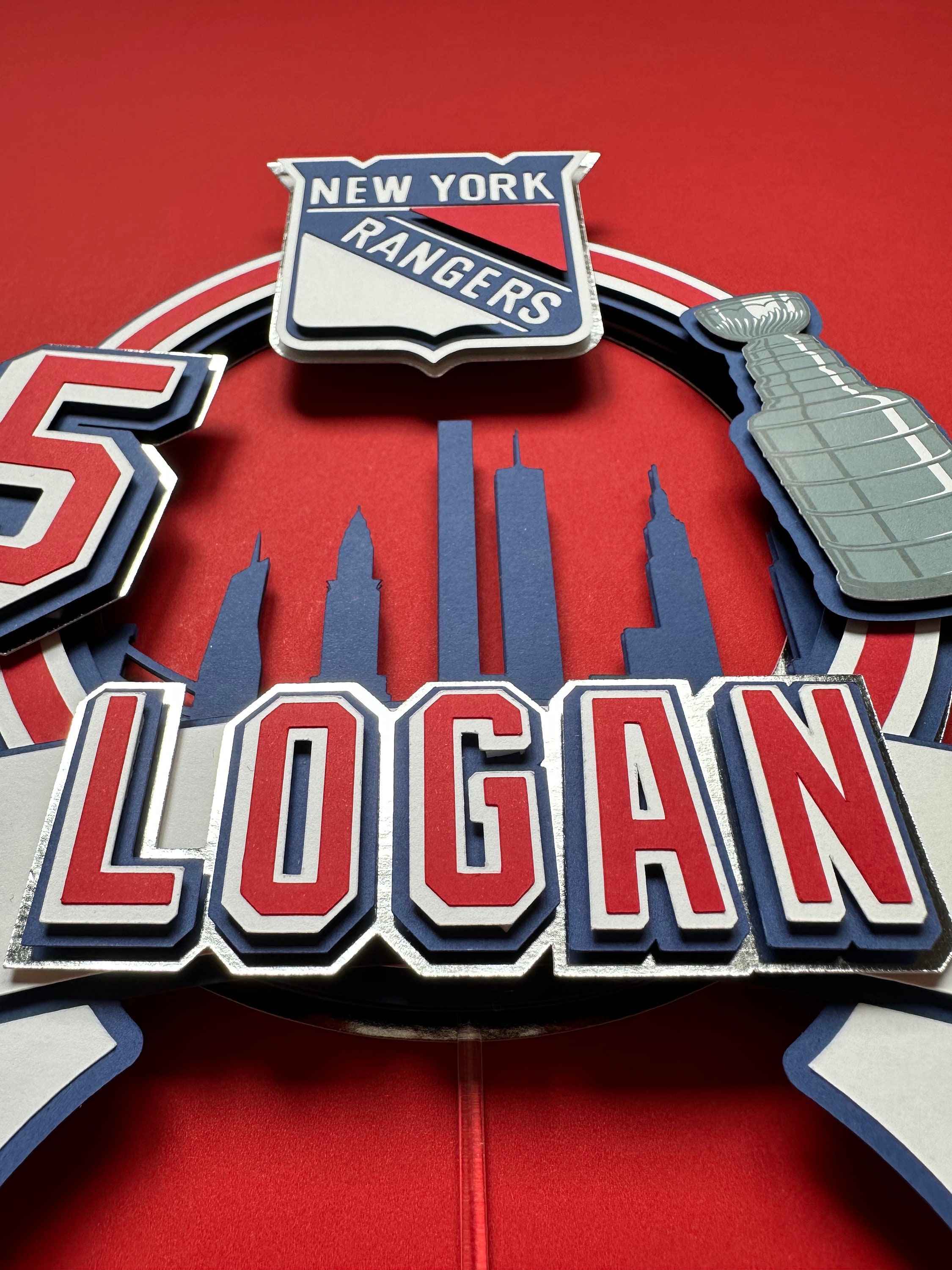 NY Rangers Birthday Cake Topper, Cake Top, NHL Decorations, Rangers ...