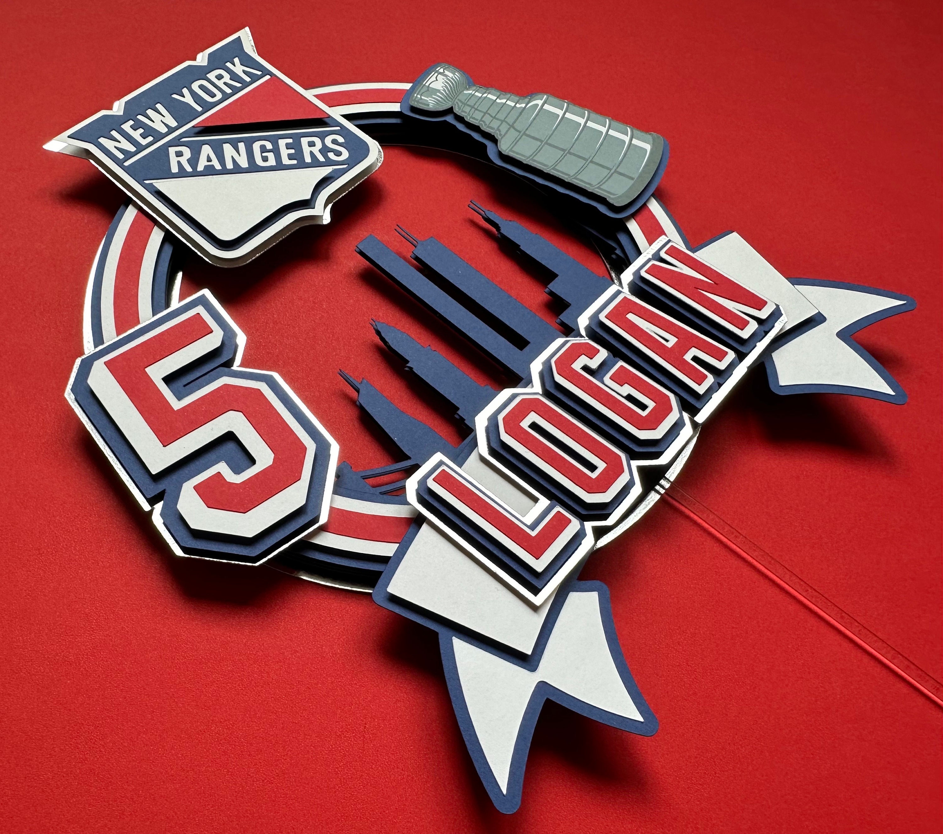 NY Rangers Birthday Cake Topper, Cake Top, NHL Decorations, Rangers ...