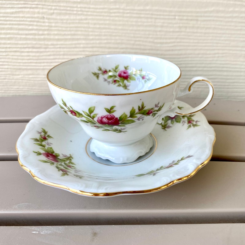 Red Rose Teacup - Etsy