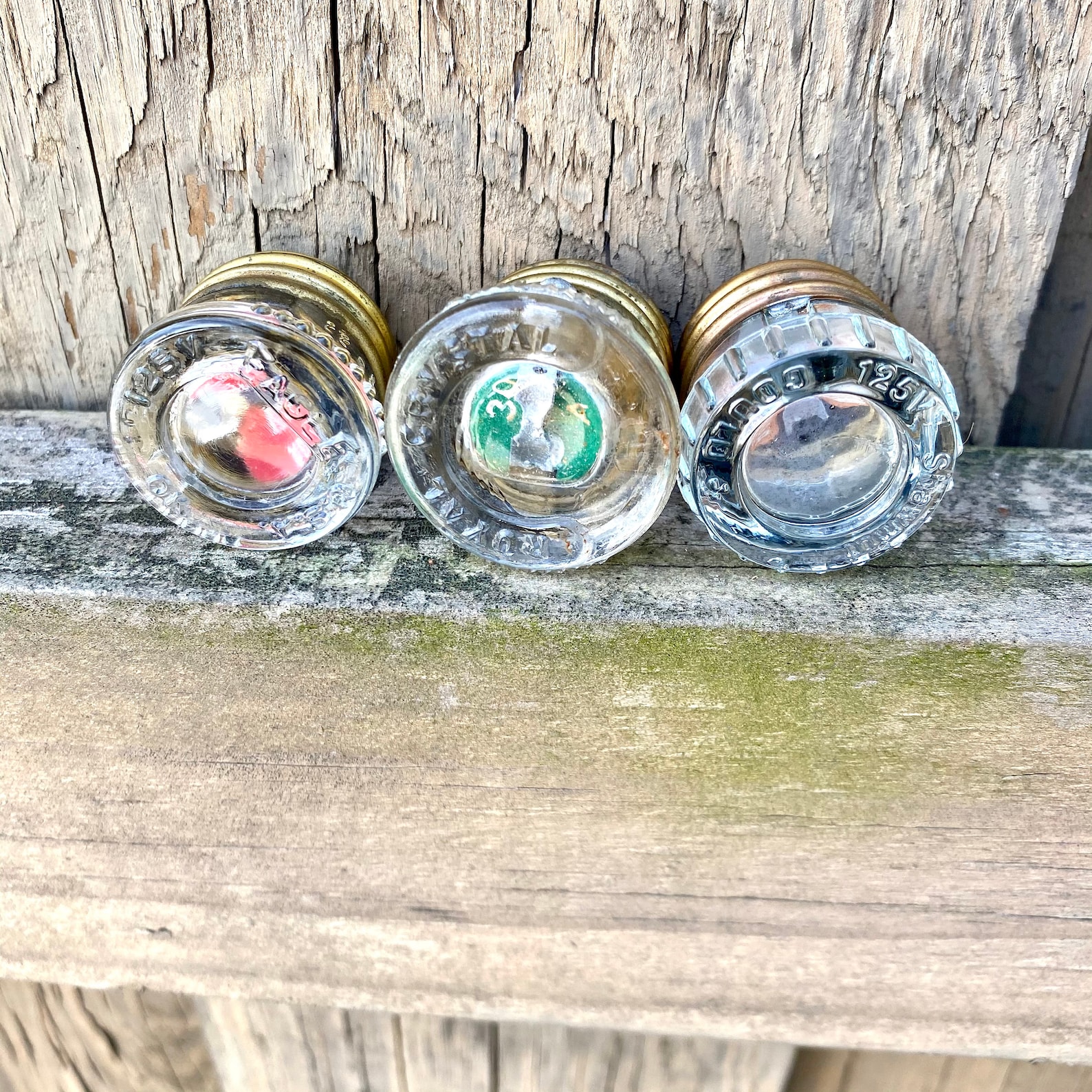 3 Glass Screw In Plug Fuses Vintage Electrical Hardware: | Etsy