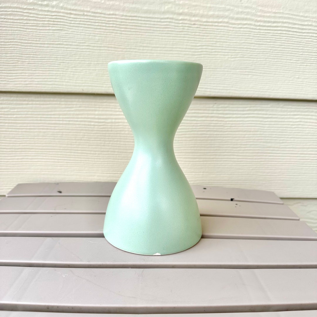 Mcm Hourglass Shaped Vase Vintage Hungarian Maria V Ceramic Pottery 1960s Contemporary Art