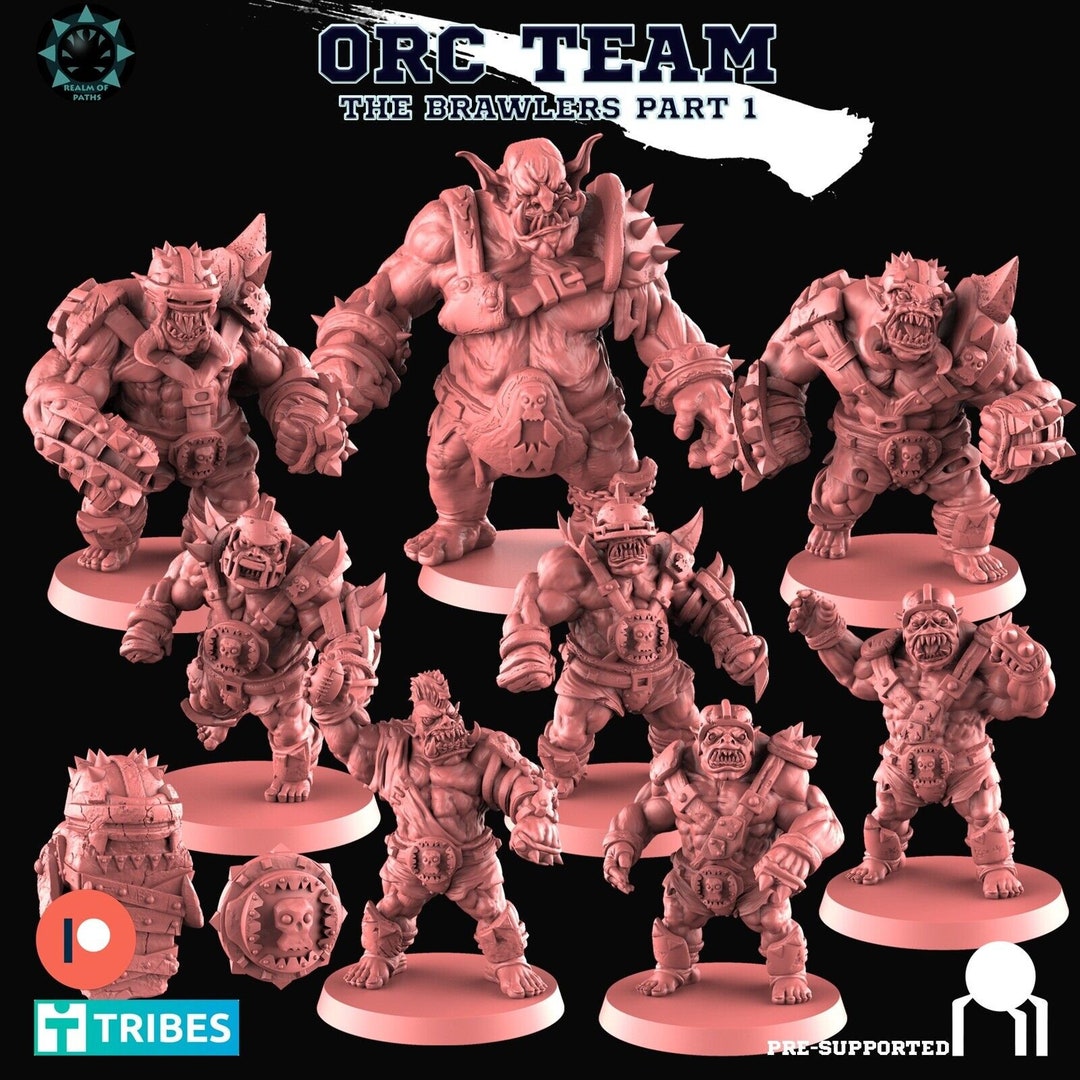Orc the Brawlers Fantasy Football Team Realm of Paths - Etsy