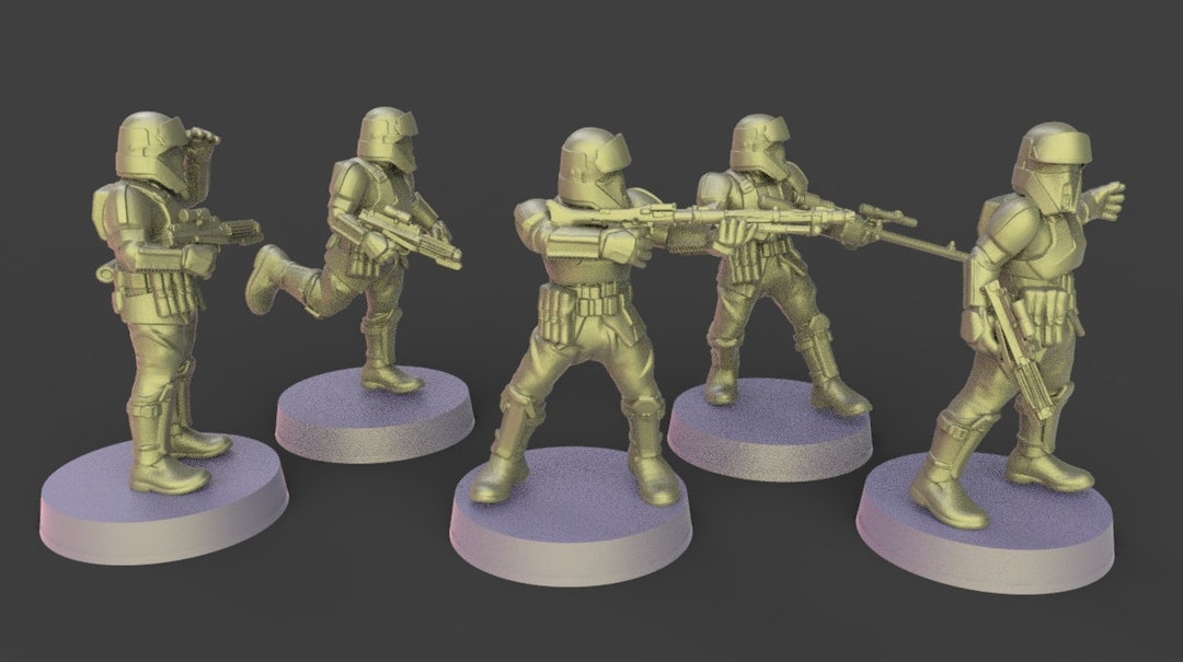 5 X Beach Troopers Proxy - Star Wars Legion Shatterpoint Compatible ...