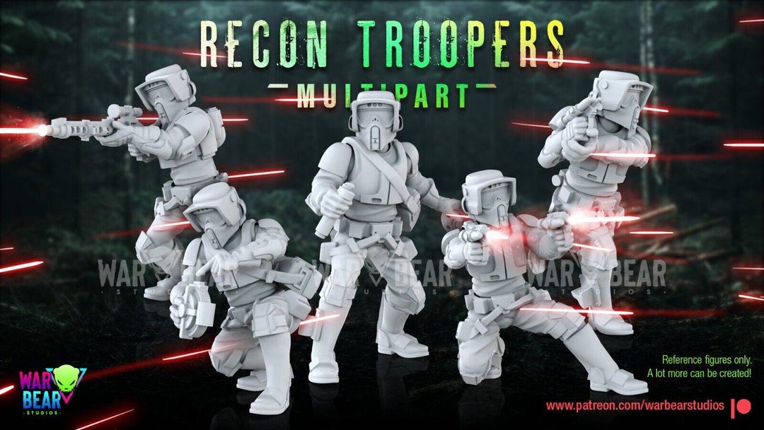 10 Imperial Recon Troops Star Wars Legion Rpg Shatterpoint Compatible ...