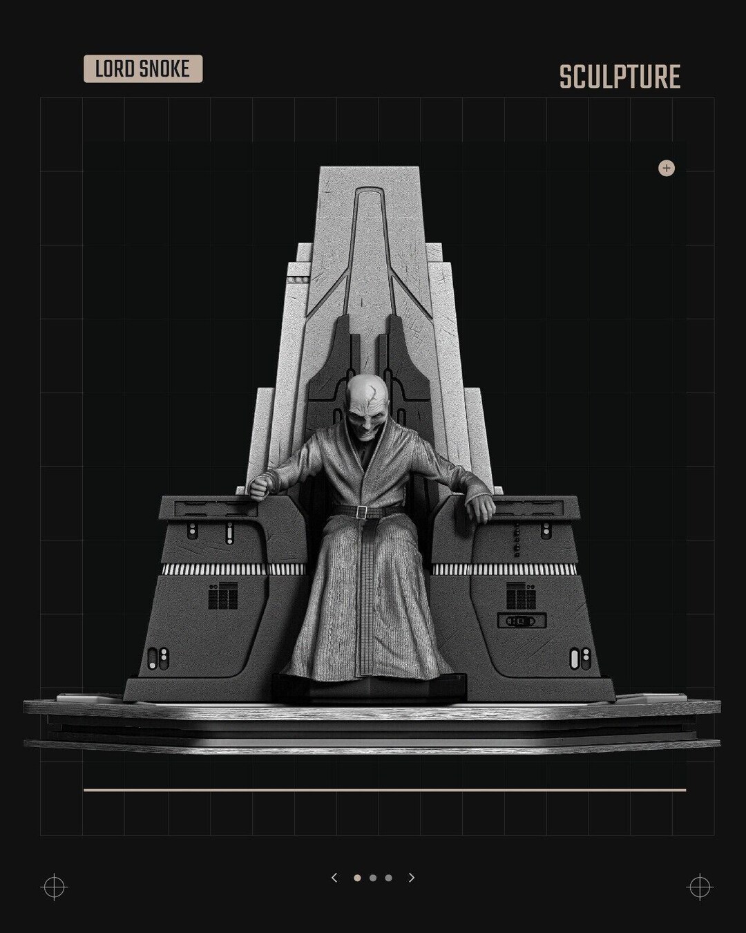 Lord Snoke Star Wars Themed 3d Figure / Diorama / Sculpture by Sw3d - Etsy