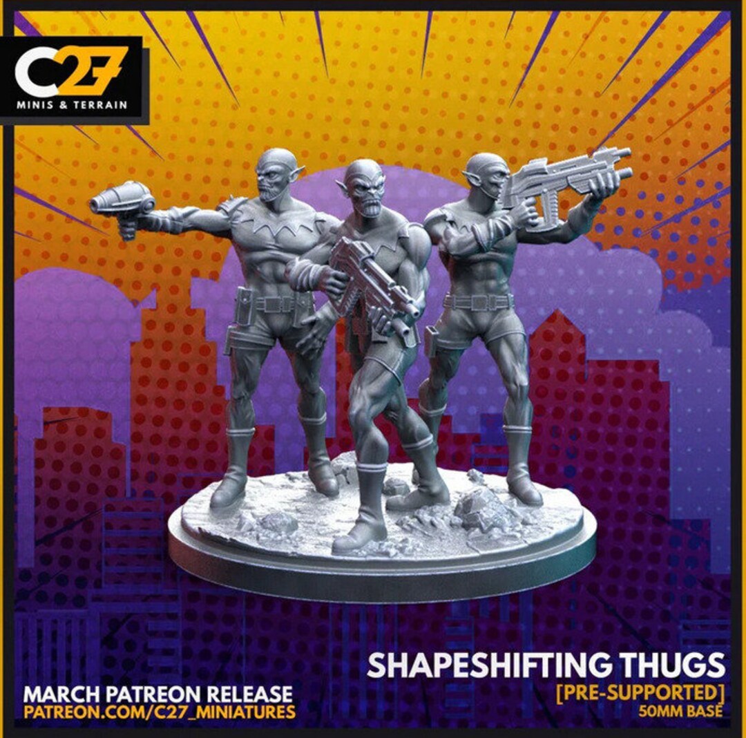 Shapehifting Thugs, Skrull Proxy Superhero Crisis Protocol Compatible ...