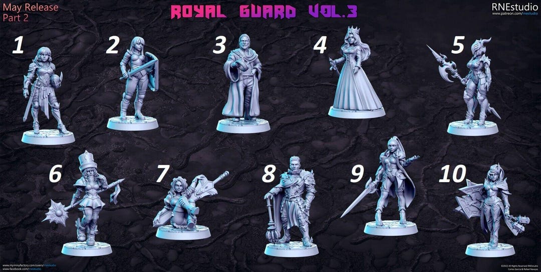 Jrpg / Sci Fi / Cyber Punk Rn Estudio Royal Guard Miniatures - Etsy UK