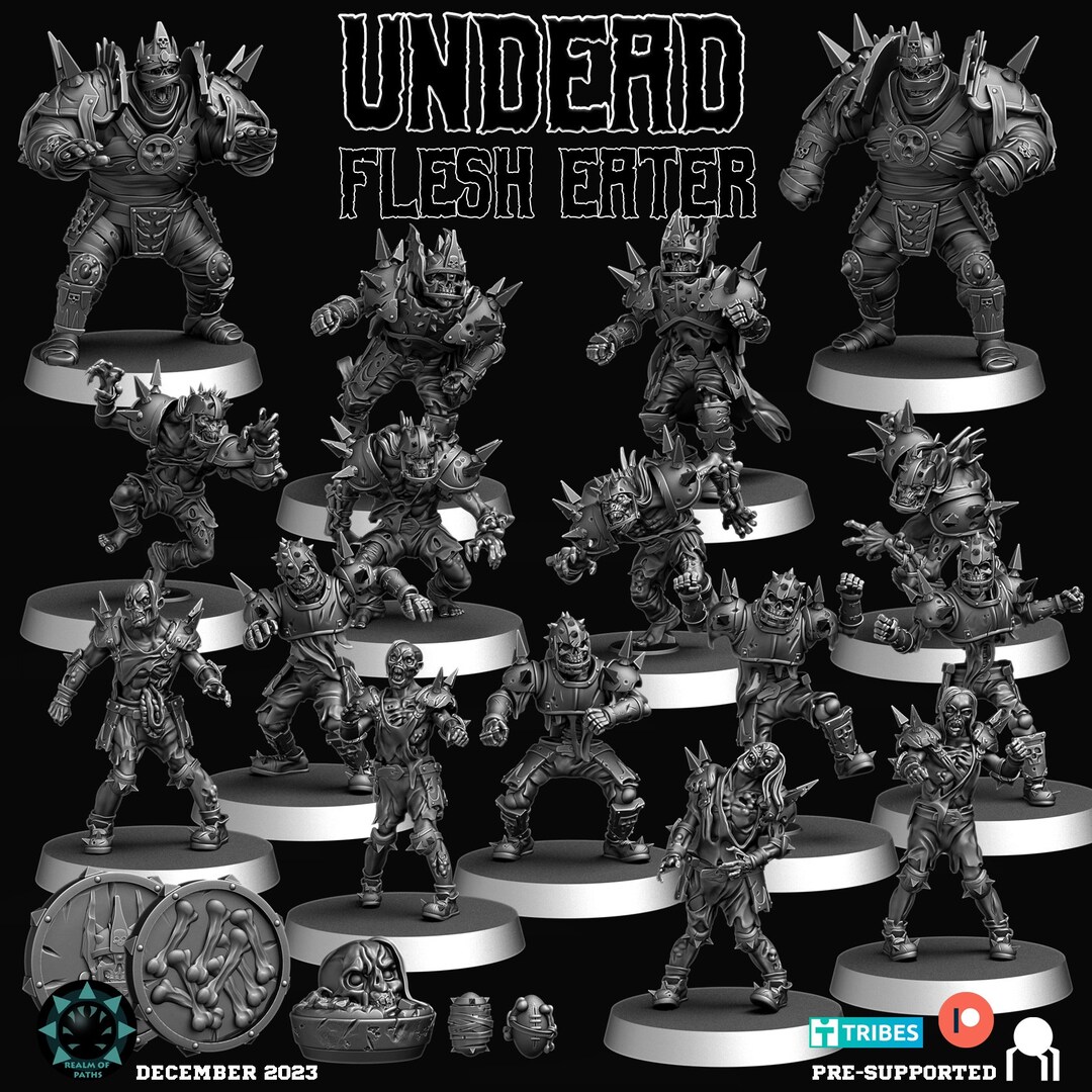 Undead flesh Eaters' Fantasy Football Team Realm of Paths - Etsy