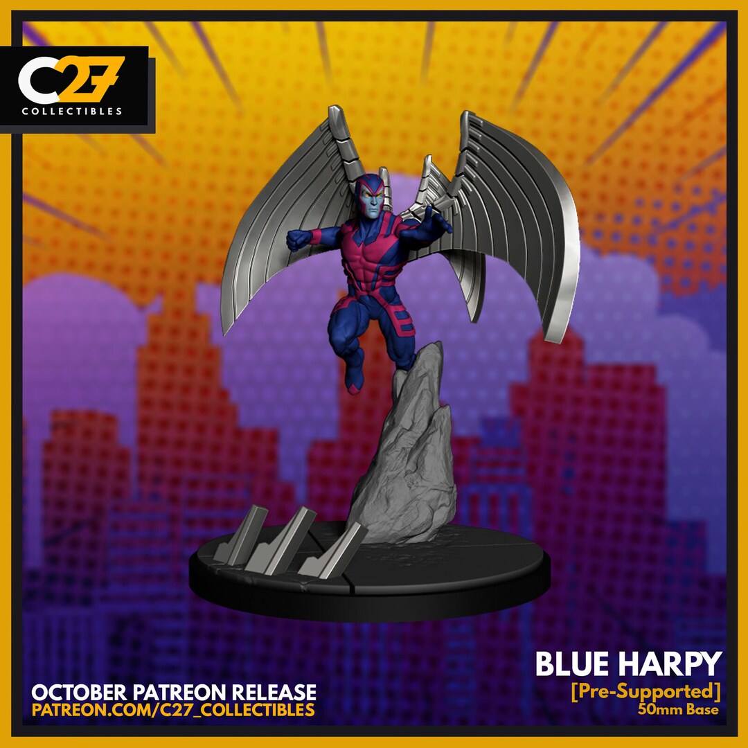 Blue Harpy, Archangel Proxy Superhero Crisis Protocol Compatible C27 ...