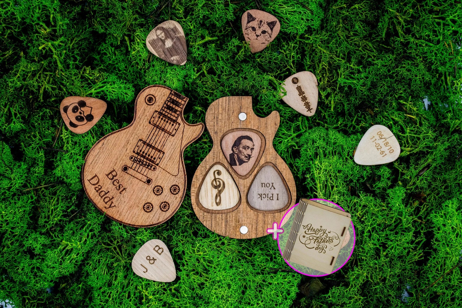 Personalized Guitar Pick With Case for Fathers Day Gift for - Etsy