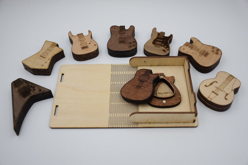 Unique Personalized Guitar Picks With a Magnetic Pick Holder - Etsy