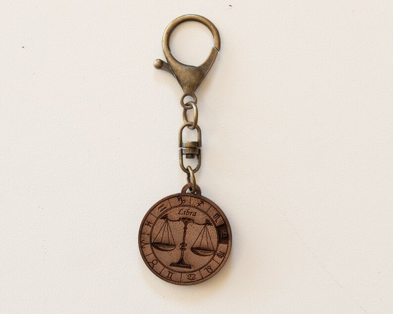 Zodiac Keychain, Premium Wooden Horoscope Keychain - Etsy