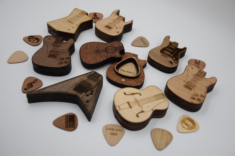 Unique Personalized Guitar Picks With a Magnetic Pick Holder - Etsy