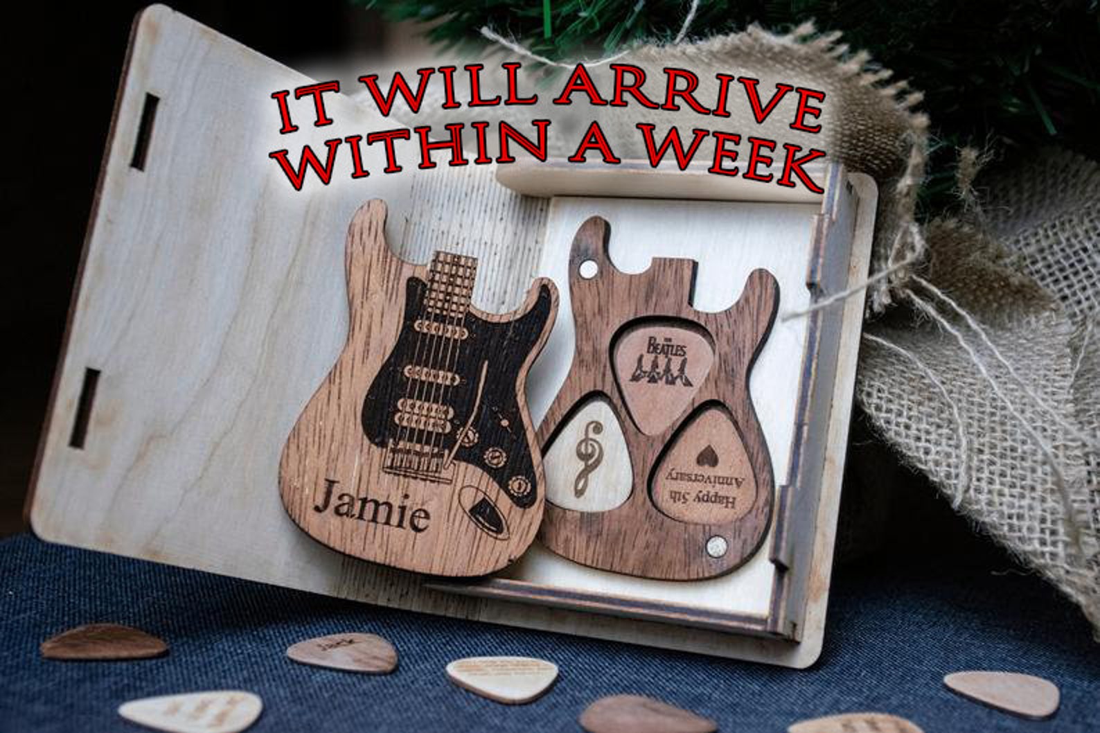 Guitar Pick, Guitar Pick Holder for Fathers Day, Custom Guitar Pick ...