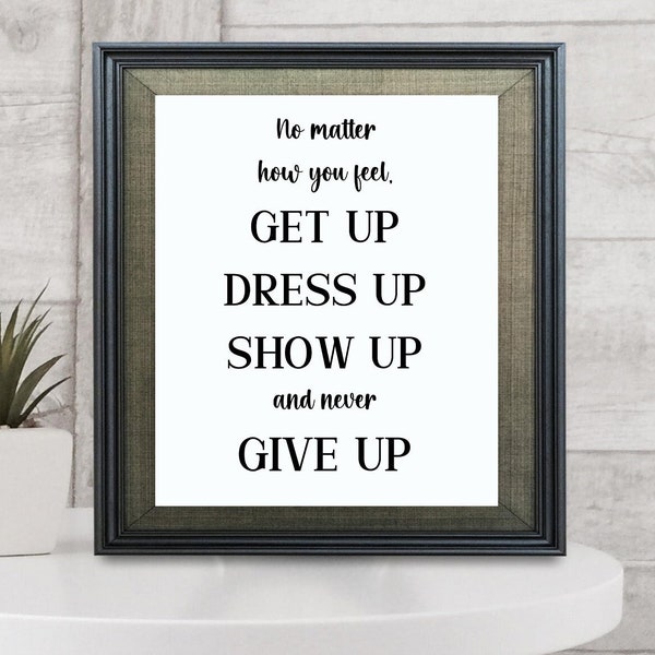 Never Give up Poster Printable - Etsy