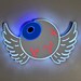 Winged Eyeball LED Sign: Halloween Decoration, Edge Lit Art - Etsy