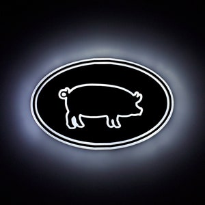 Pig Silhouette Sign, Neon Like, Pig Night Light, Edge Lit LED, Pig ...