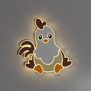 Cute Chicken Light Sign, Chicken Neon Like, Chicken Night Light, Edge ...