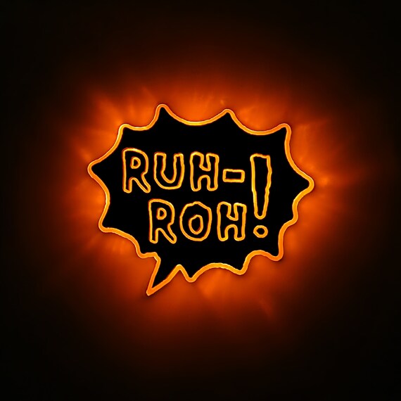 Scooby Doo Ruh Roh Sign Neon Like LED Light Wall | Etsy