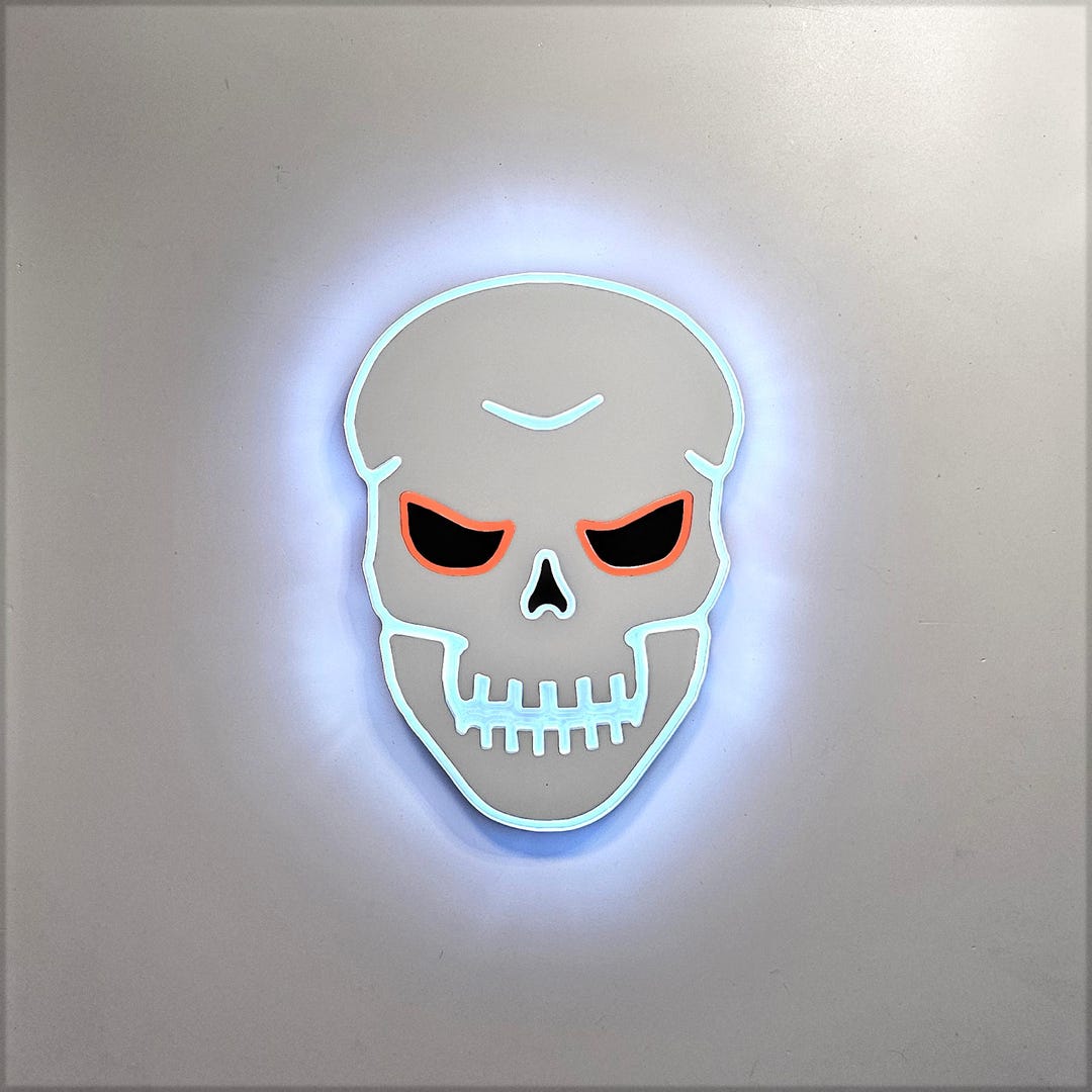 Halloween Skull Sign , Neon Like , Skull Night Light, Edge Lit LED ...
